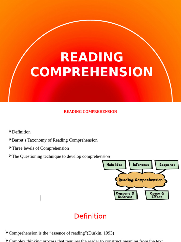Reading Comprehension | PDF | Reading Comprehension | Behavior Modification