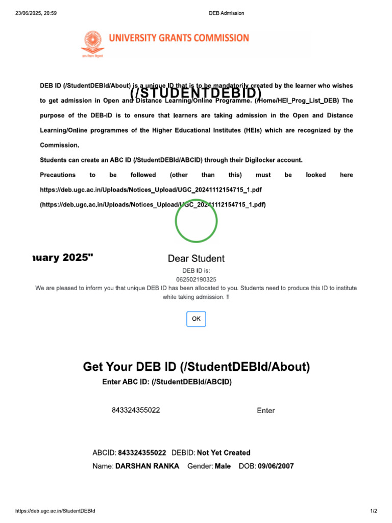 Deb Id | PDF