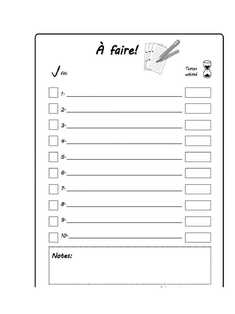 Liste A Faire | PDF