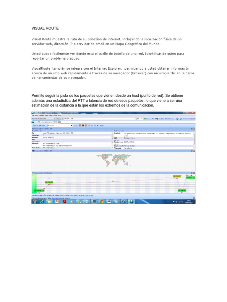 Visual Route: Mapa de Conexiones IP | PDF | Negocios | Tecnología