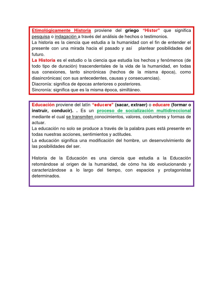 Etimológicamente Historia Proviene Del Griego | PDF | Ciencia cognitiva ...