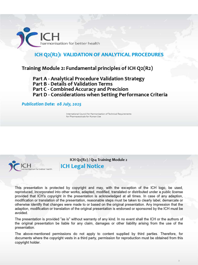 ICH Q2(R2) Analytical Validation Guide | PDF | Accuracy And Precision ...