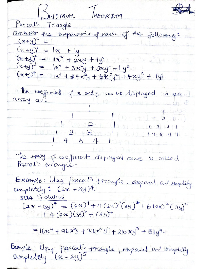 Binomial Theorem | PDF