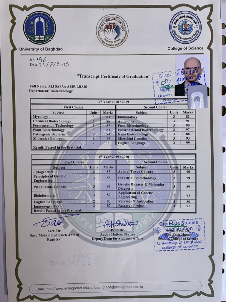 BSC Graduation Document | PDF