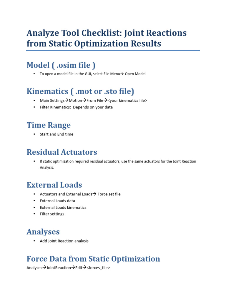Checklist Joint Reaction | PDF | Applied Mathematics