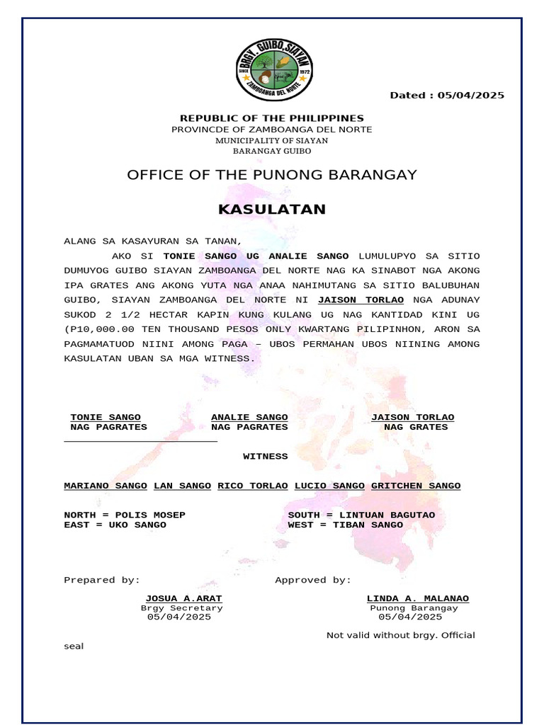 Kasabutan 2023 | PDF