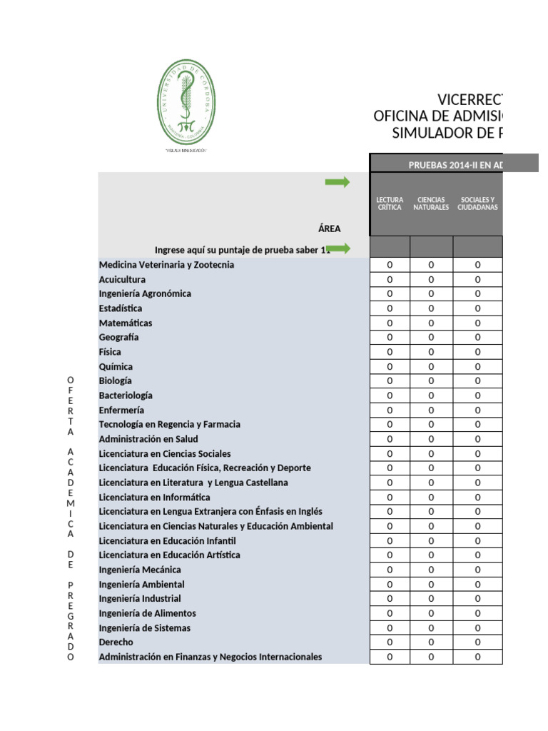 Simulador Promedio Ponderado Por Programa Ok 1 1 1 1 2 | PDF | Licenciado en Ciencias | Ingeniería