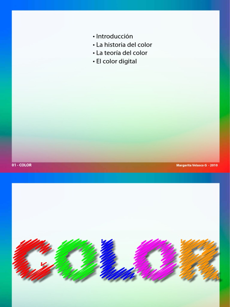 Historia de Los Colores PDF | PDF | Color | Ligero