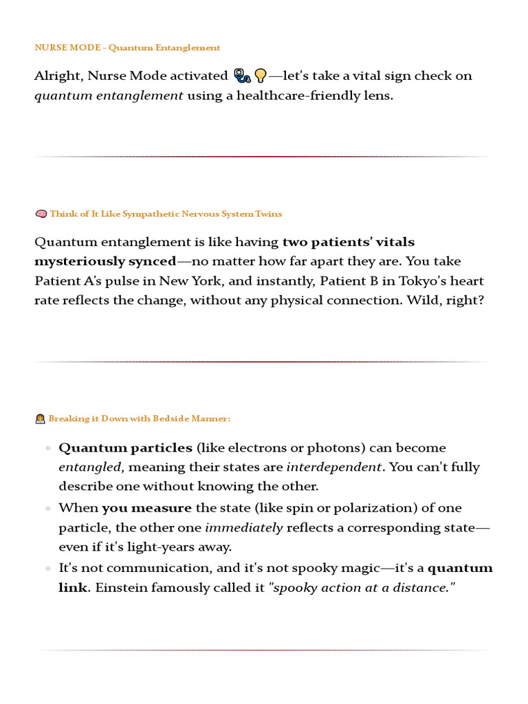Mind Hack - NURSE MODE - Quantum Entanglement | PDF | Quantum Entanglement