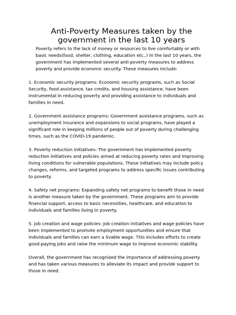 Poverty | PDF