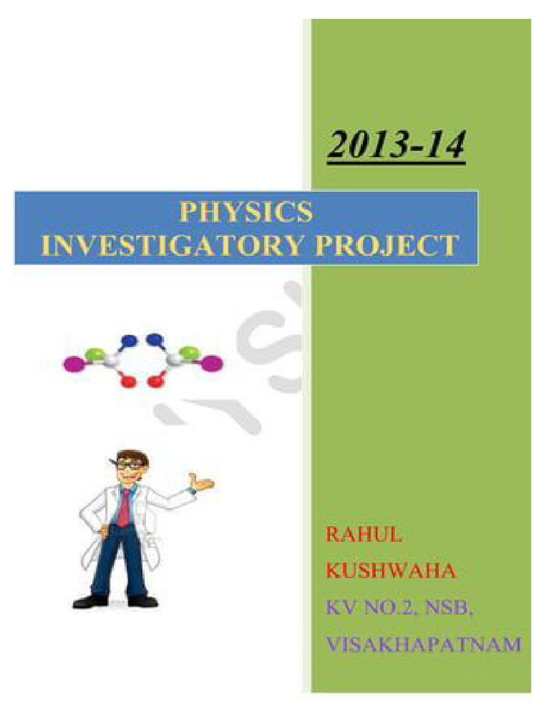Physics Investigatory Project Class 12-1-320 | PDF