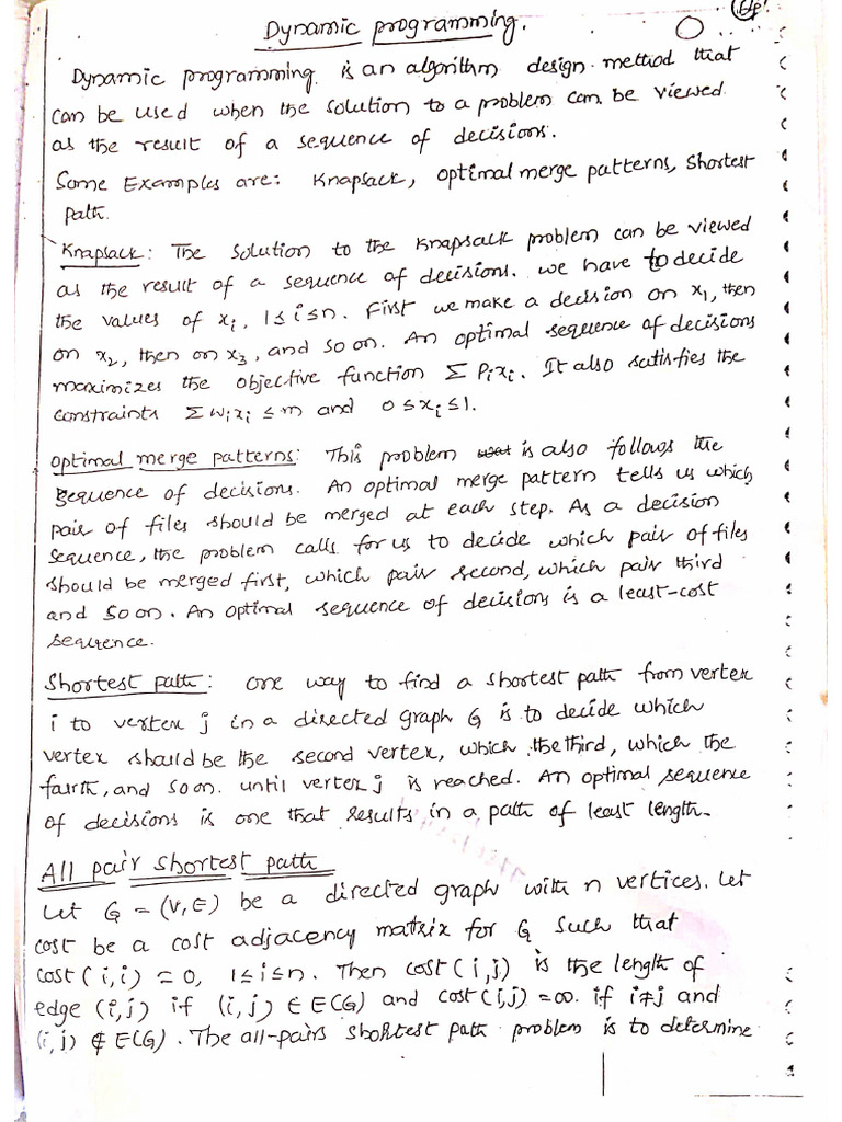 Unit-5 (Dynamic Programming) - Part-1 | PDF