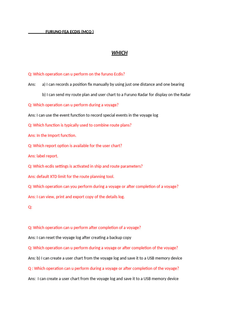 Furuno Fea Ecdis Latest | PDF | Computing | Navigation