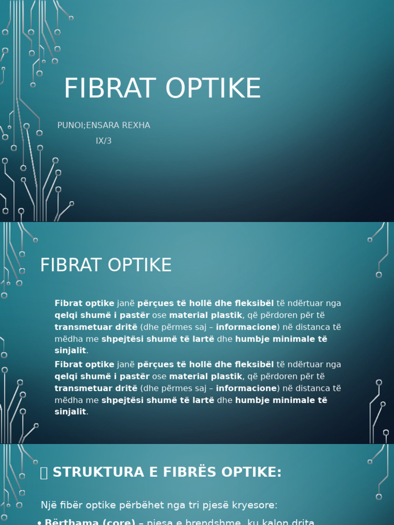 Fibrat Optike | PDF