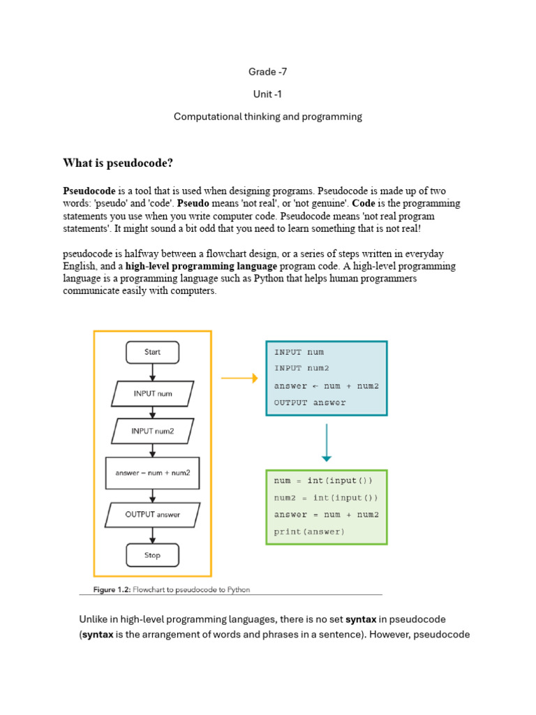 Grade 7 Unit 1 Lesson Summary UPC1 | PDF | String (Computer Science ...