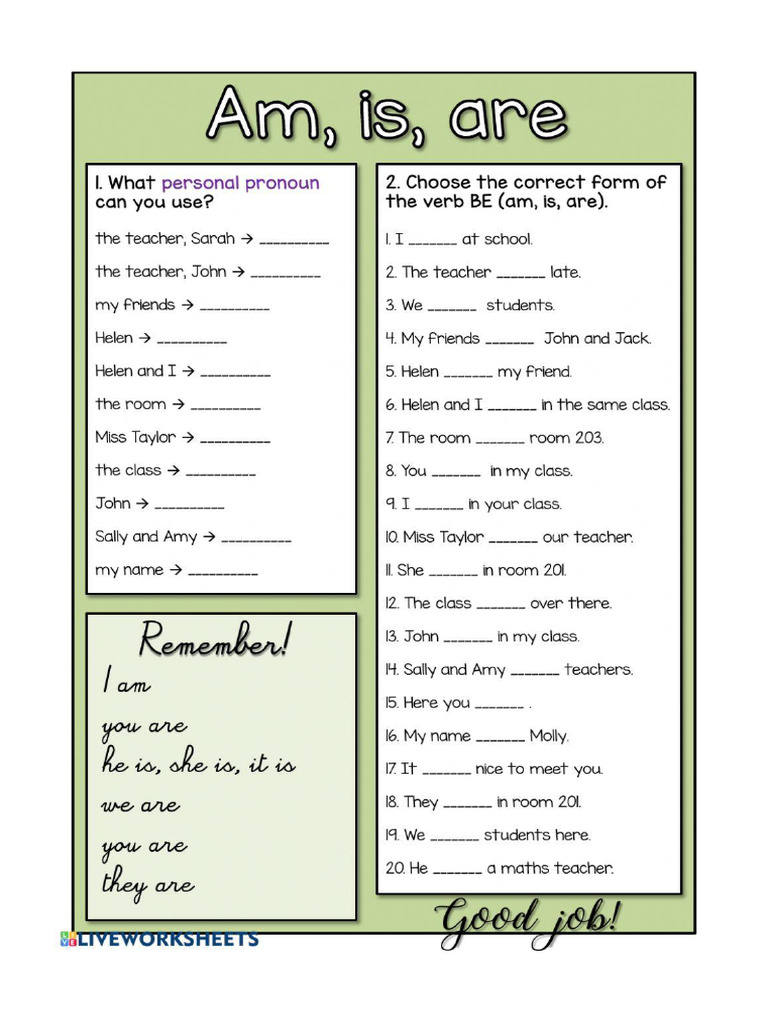 Verb To Be Activities 1st Level and 3 and 2nd Mazateupa | PDF