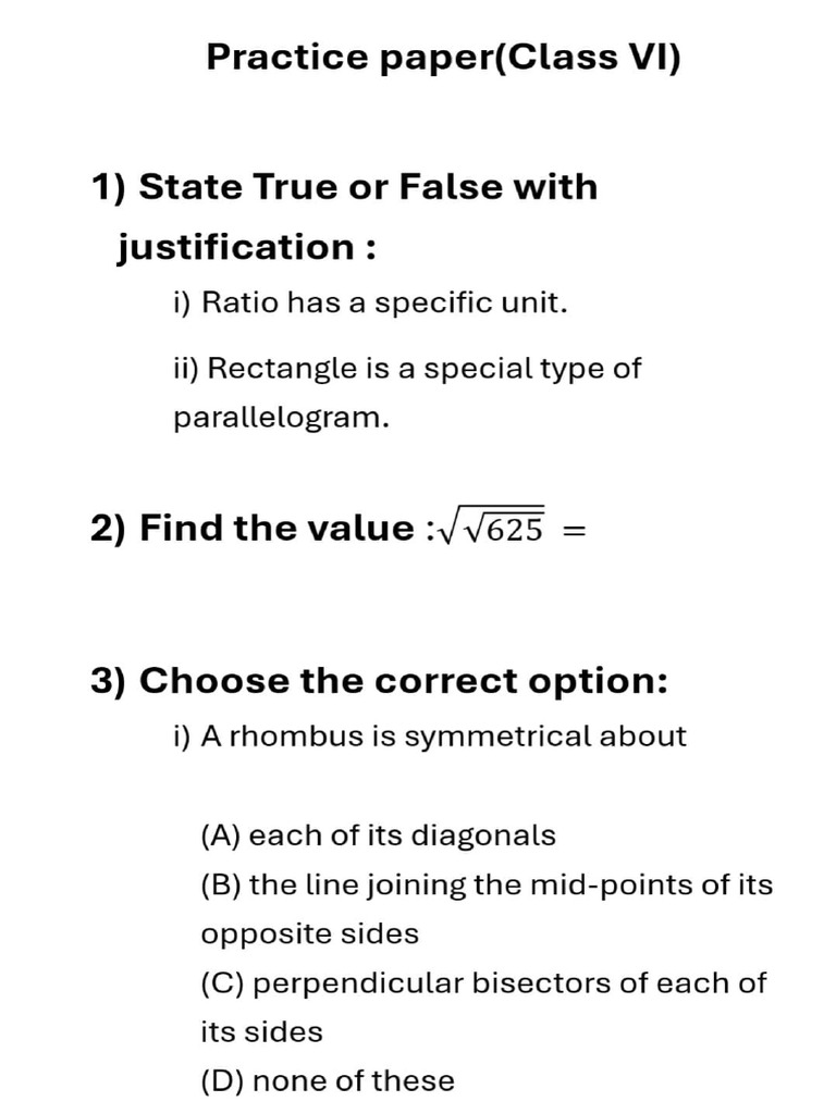 Practice Paper 1 | PDF