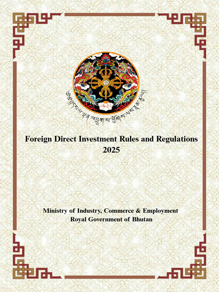 FDI Rules and Regulations in Bhutan 2025 | PDF | Foreign Direct ...