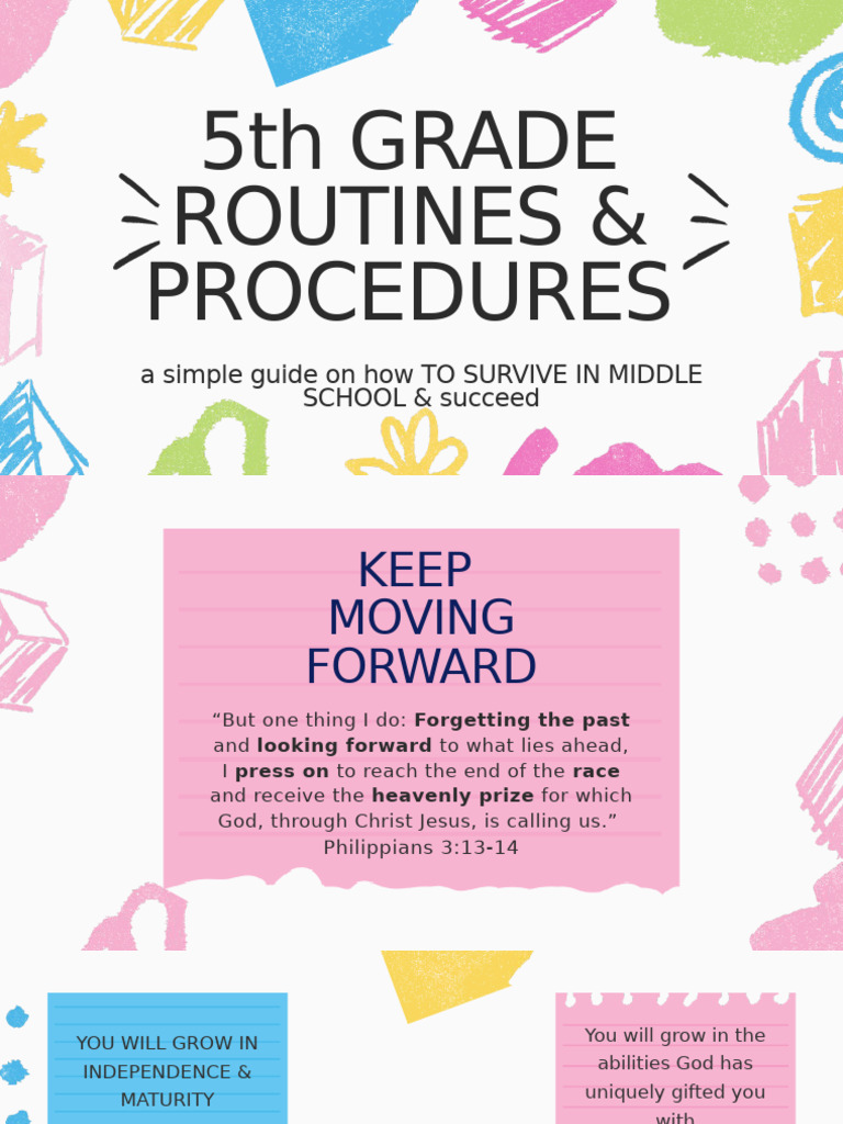 5th Grade Routines & Procedures - Presentation | PDF