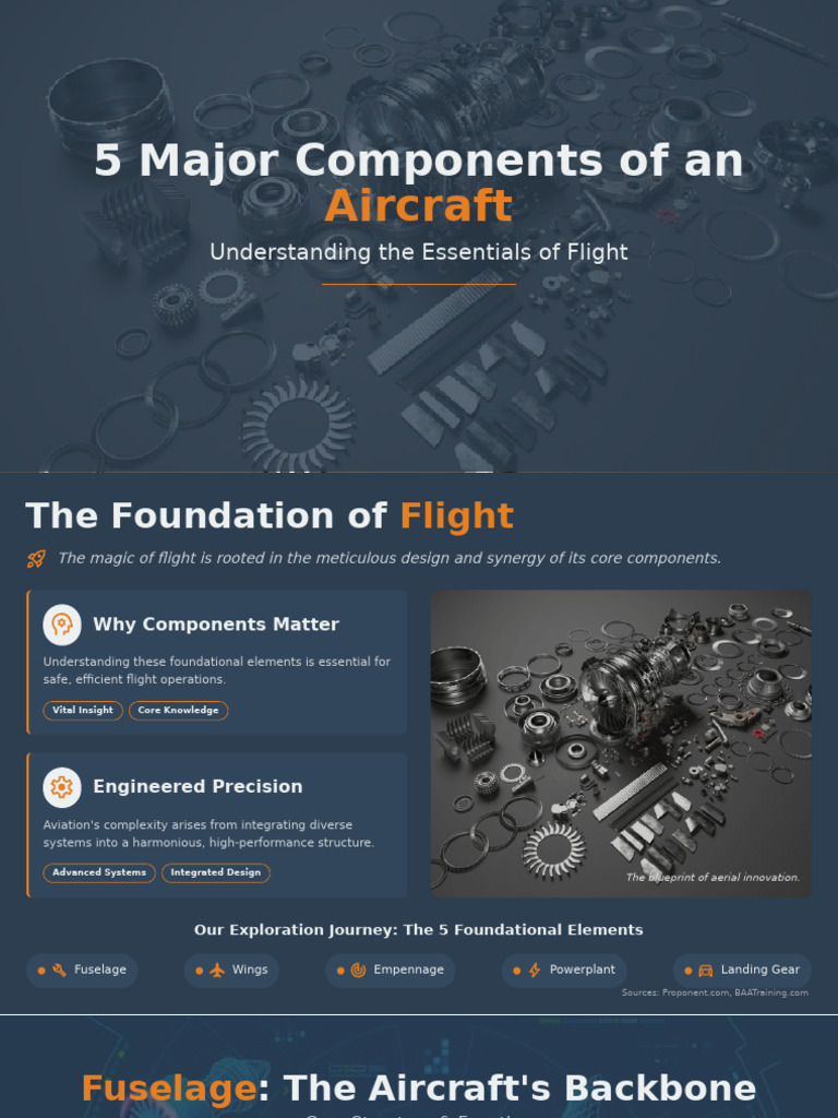 5 Major Components of Aircraft Explained | PDF | Aircraft | Flight