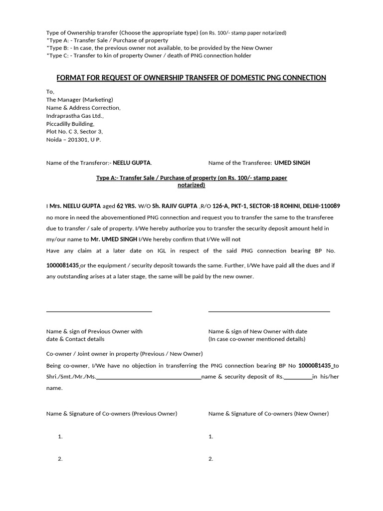 PNG Connection Ownership Transfer Types | PDF | Private Law | Justice