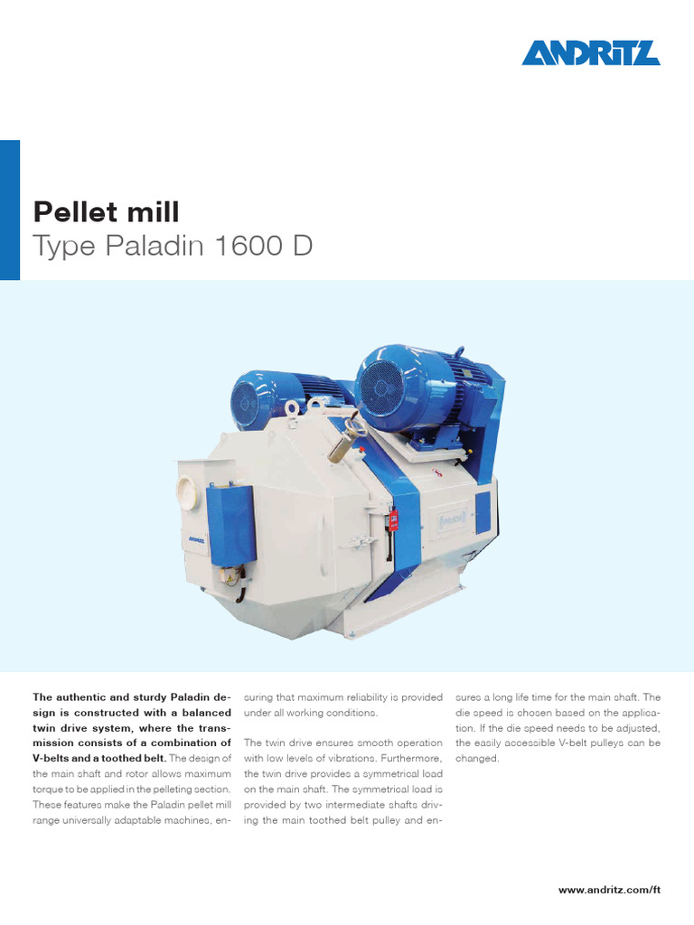 Paladin 1600 D Pellet Mill Overview | PDF | Belt (Mechanical) | Engines