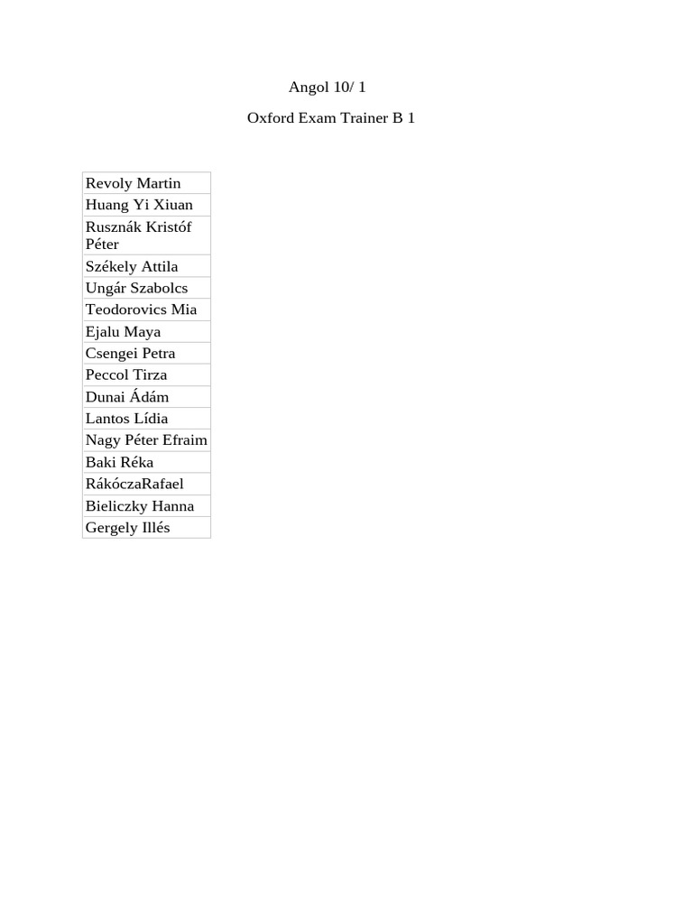 Angol 10 | PDF