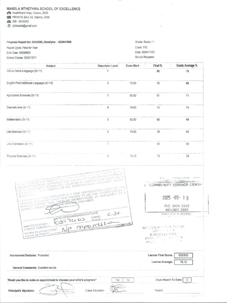 Grade 11 Report | PDF