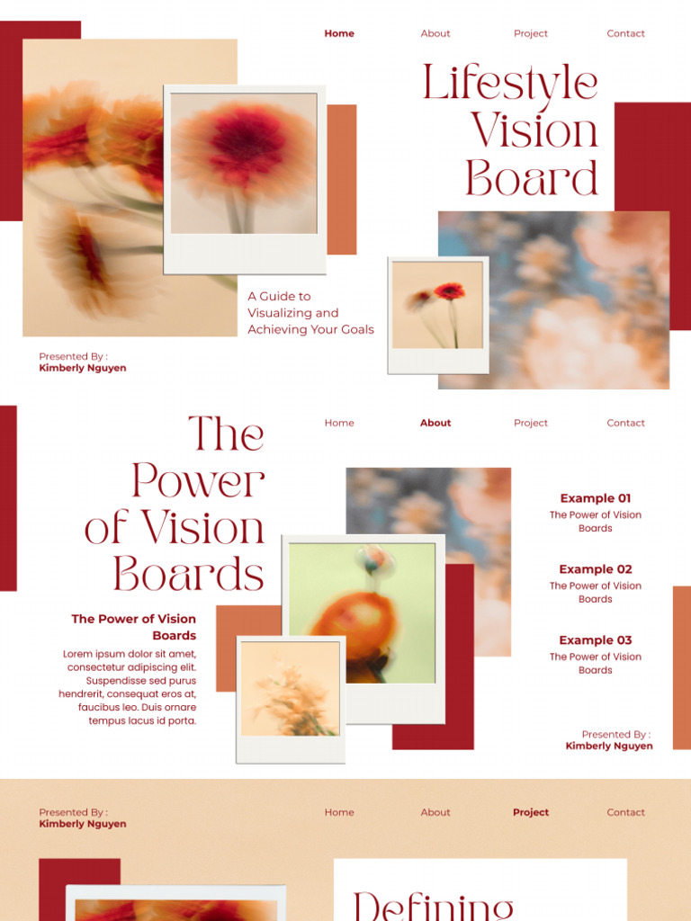 Red and Peach Aesthetic Lifestyle Vision Board Presentation - 20251023 ...