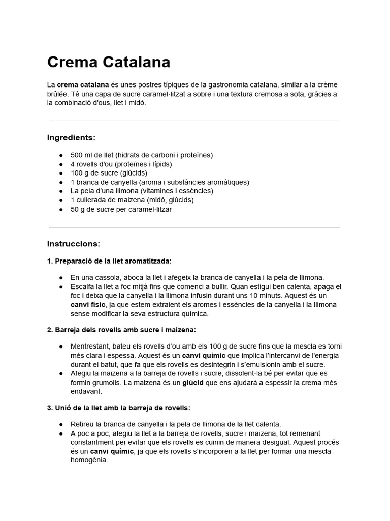 Crema Catalana | PDF