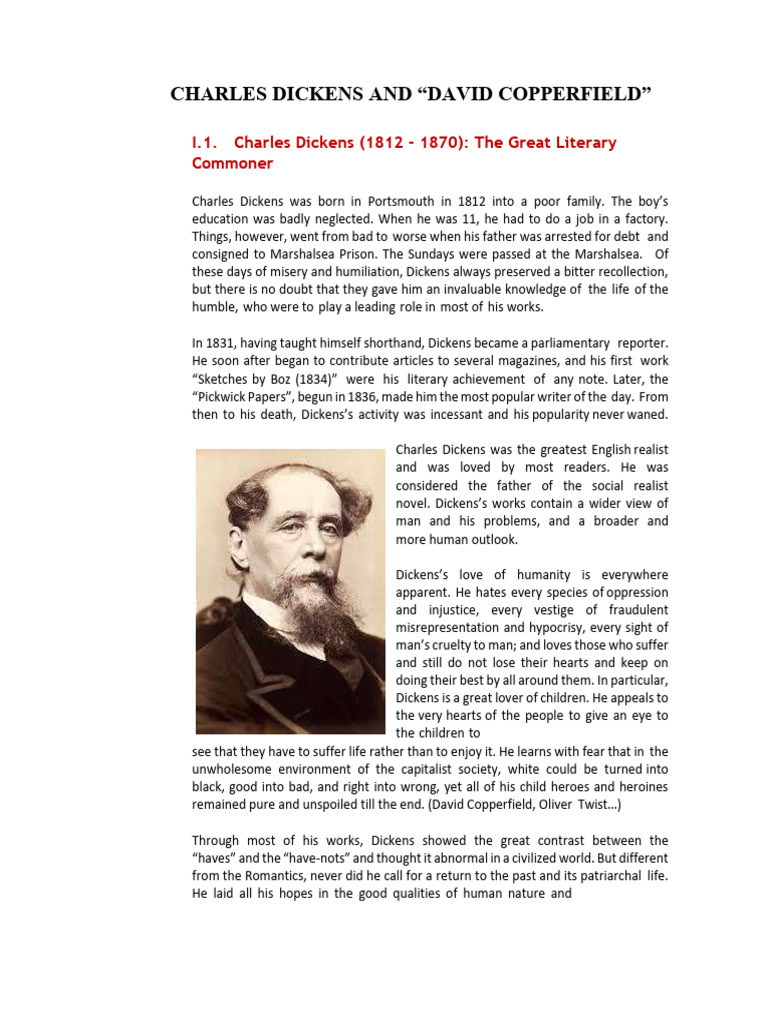 Charles Dickens: "David Copperfield" Overview | PDF | David Copperfield ...