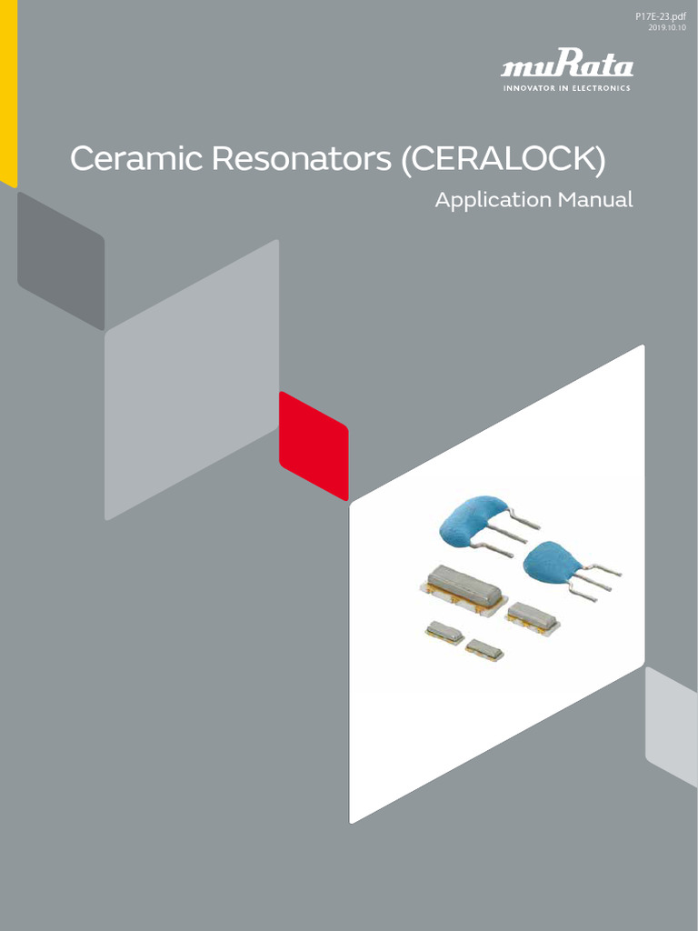 Ceramic Resonators Murata | PDF | Resonance | Electrical Impedance