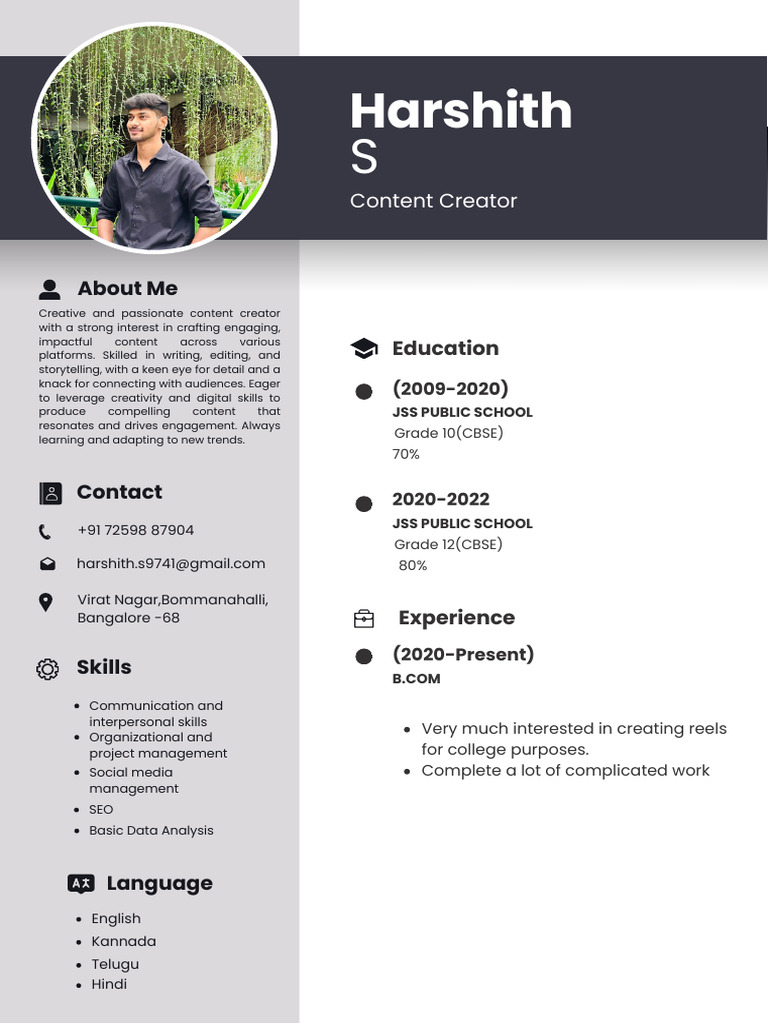 Harshith CV | PDF