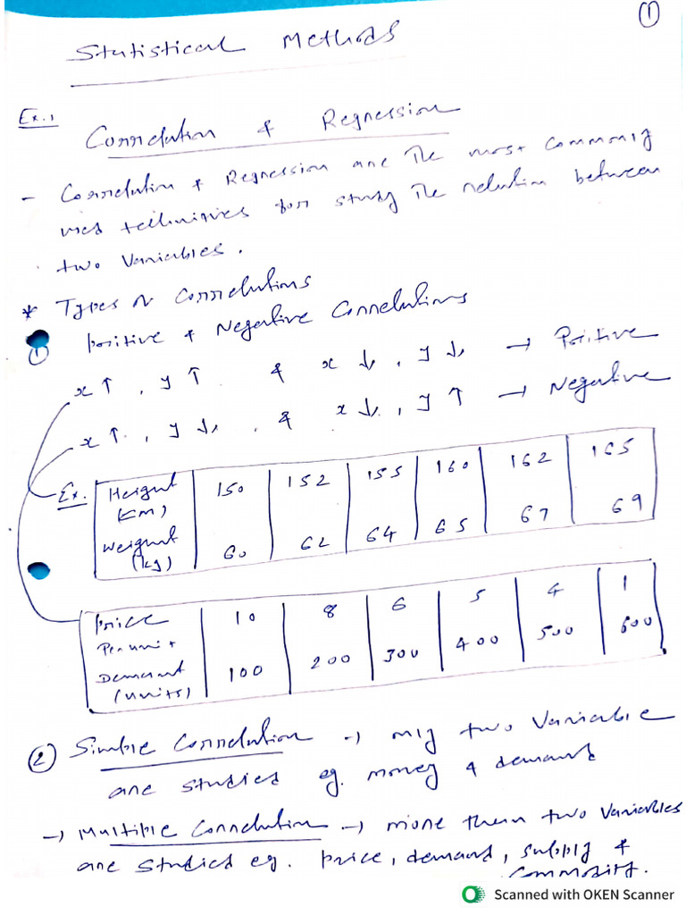 Unit 4 Correlation and Regression | PDF