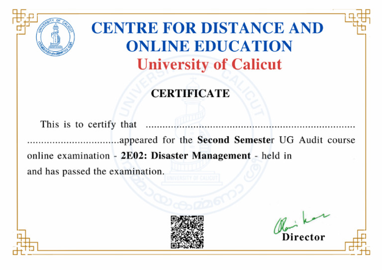 2E02 Original Examination Certificate | PDF