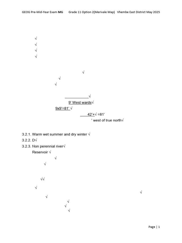 Grade 11 Geography Exam Guidelines | PDF