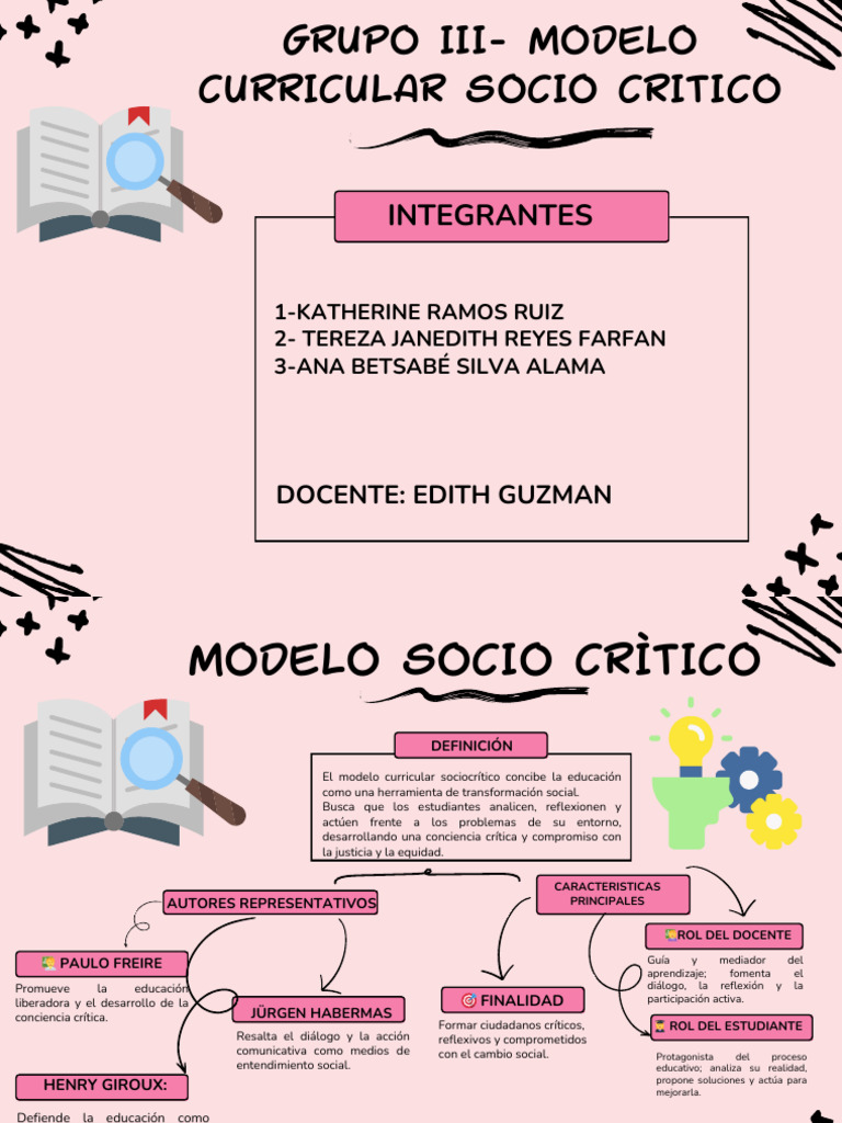 Modelo Sociocritico | PDF | Educación en artes liberales | Aprendizaje