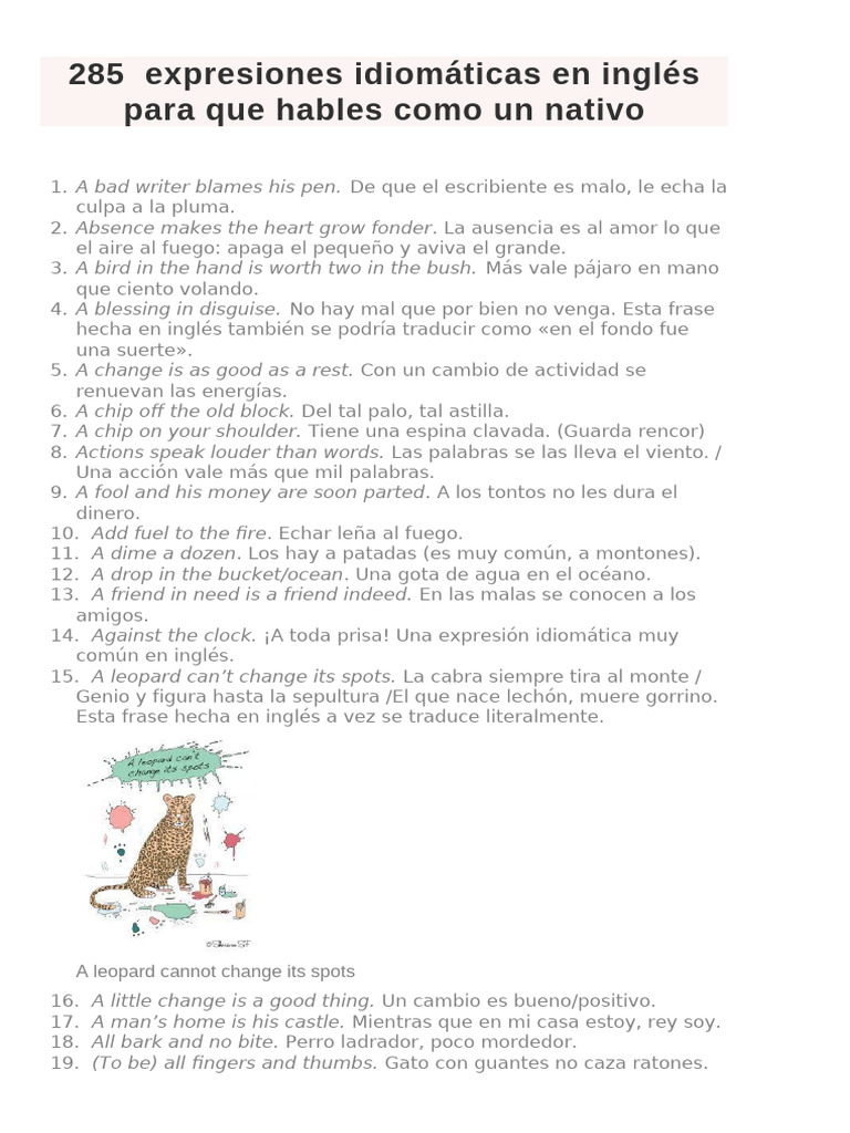 285 Idioms | PDF