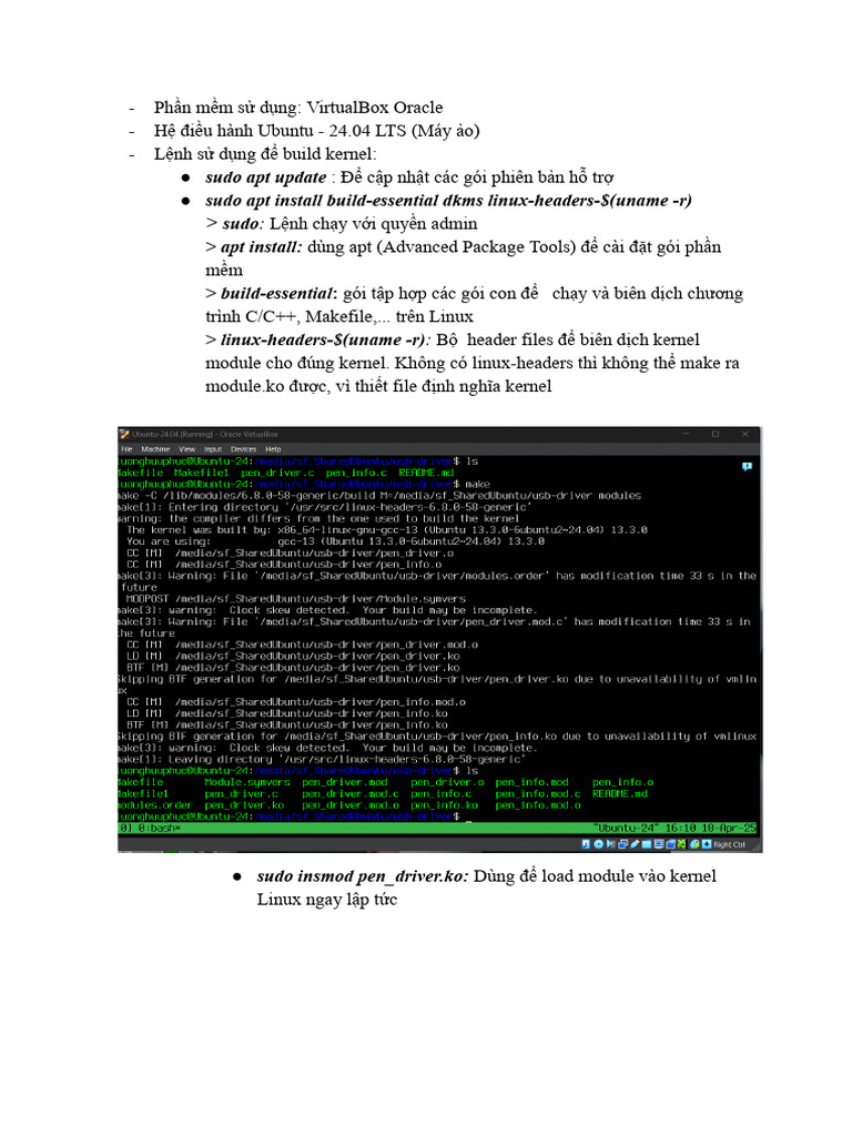 Build Kernel USB-driver | PDF