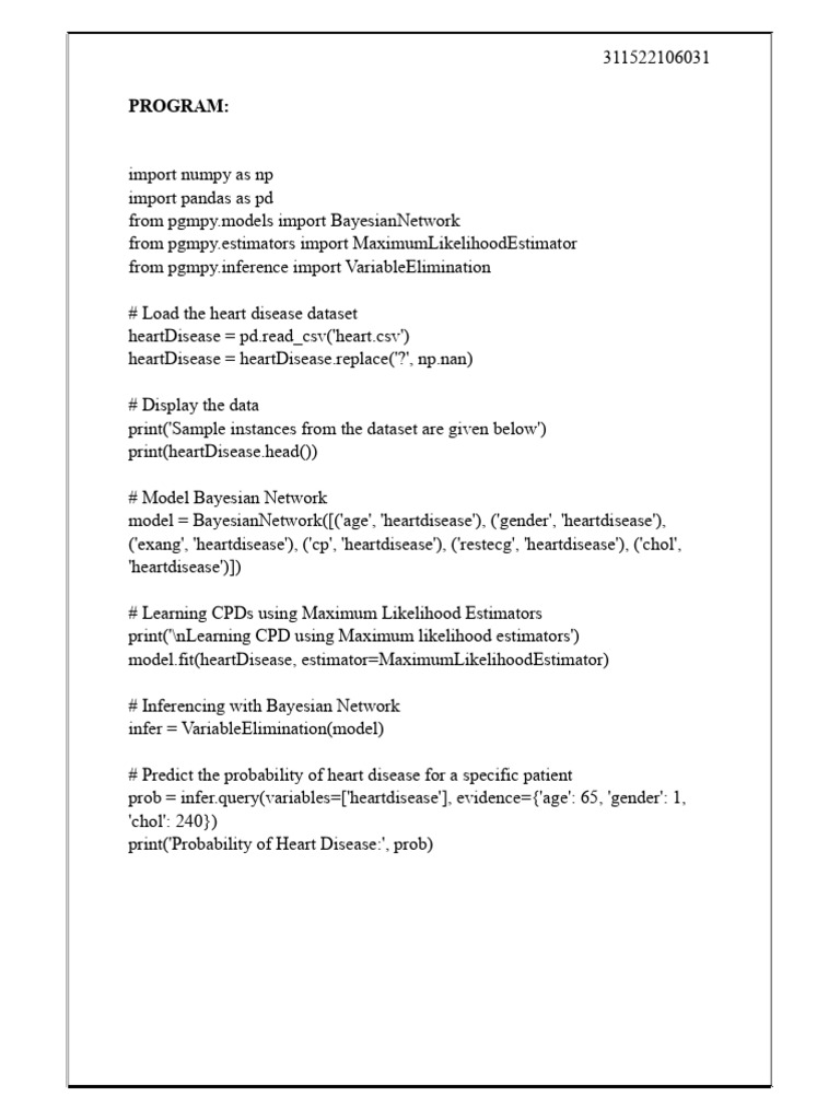 AiML 1 | PDF | Bayesian Network | Bayesian Inference