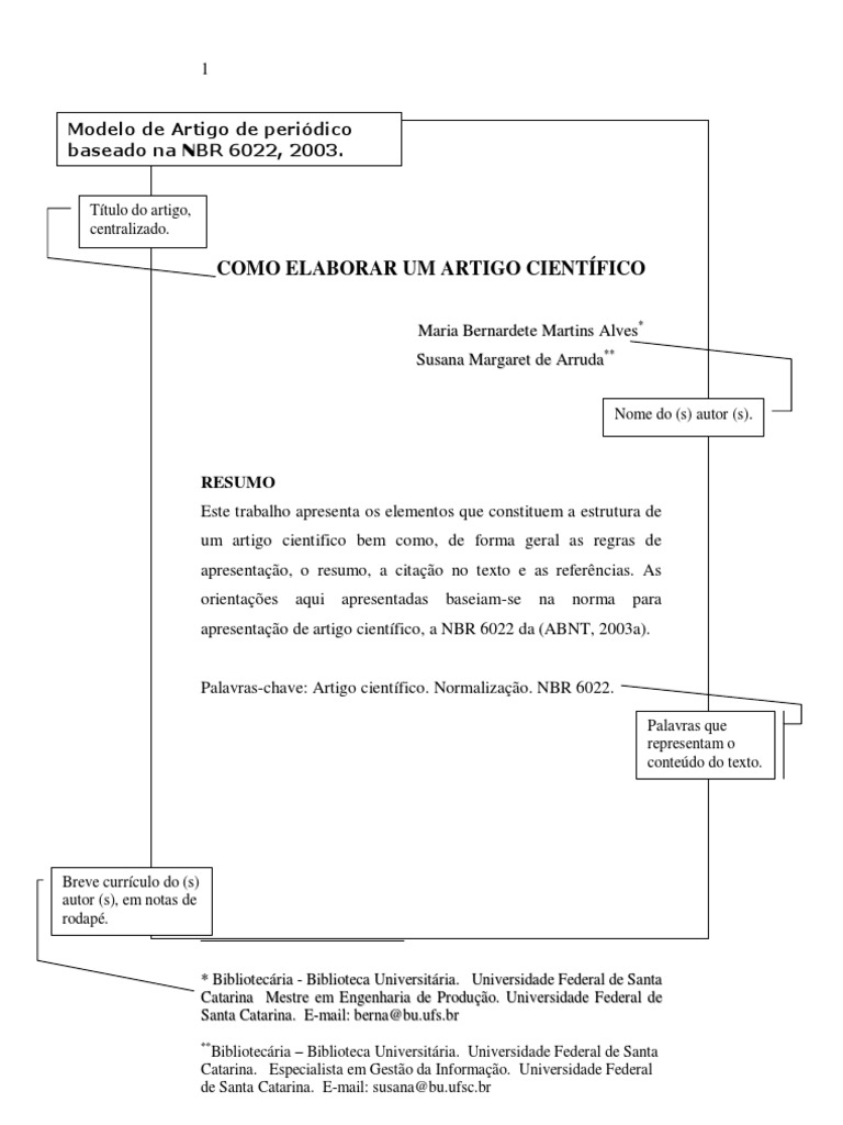Modelo De Artigo Cientifico Segundo Abnt Tracking