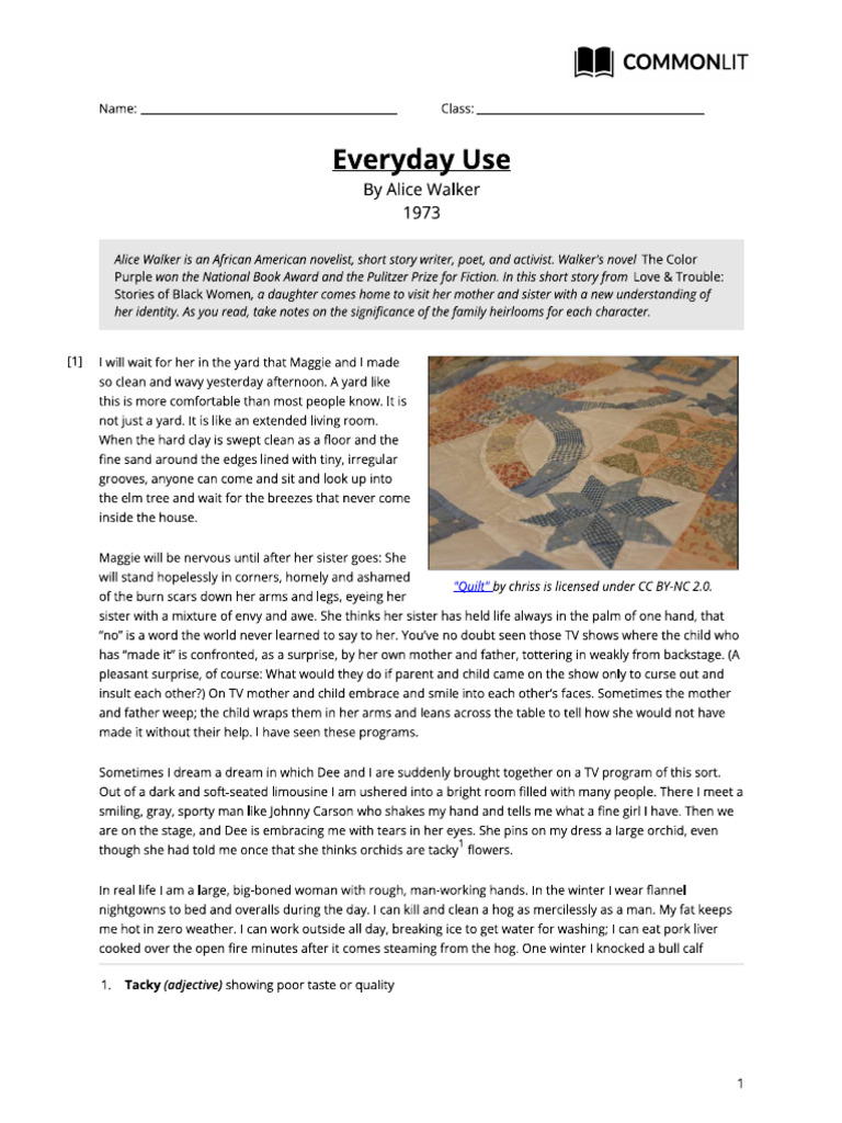 Everyday Use PDF | PDF