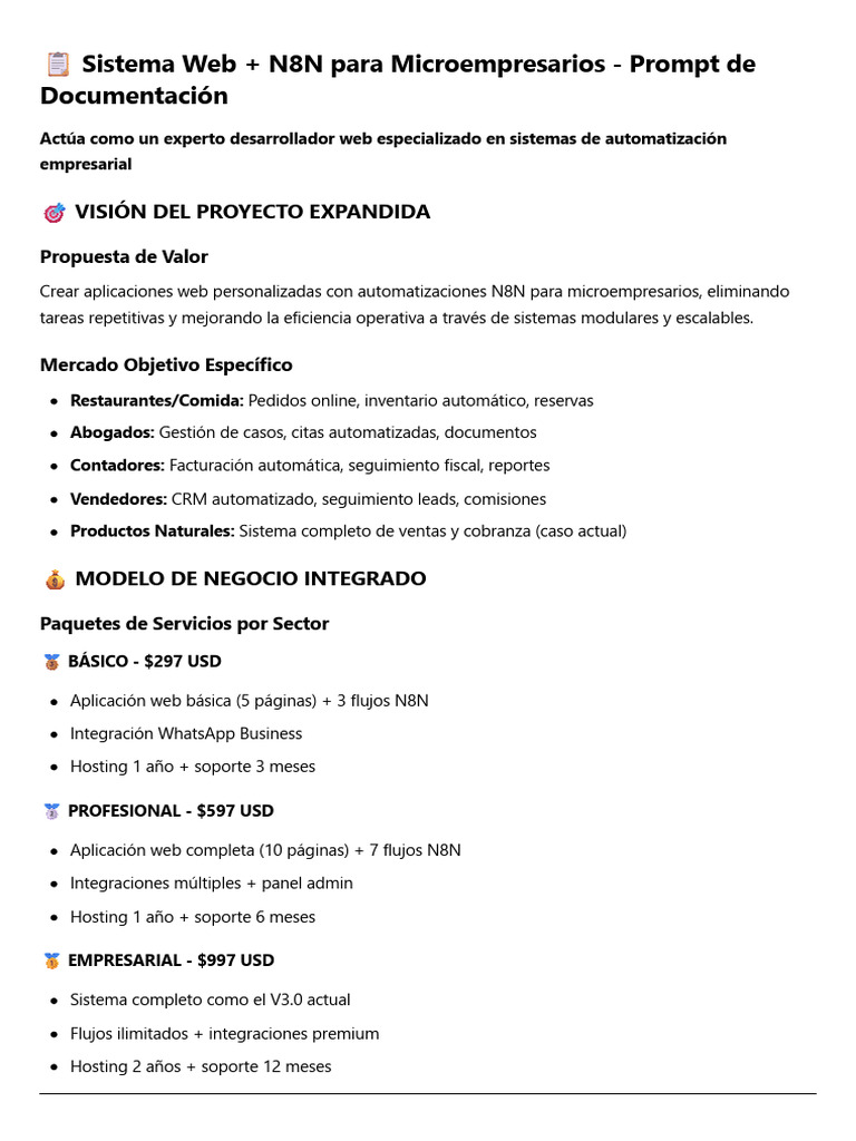 Prompt para Documentar Proyectos HTML - Versión Actualizada | PDF | Aplicación web | Script Java