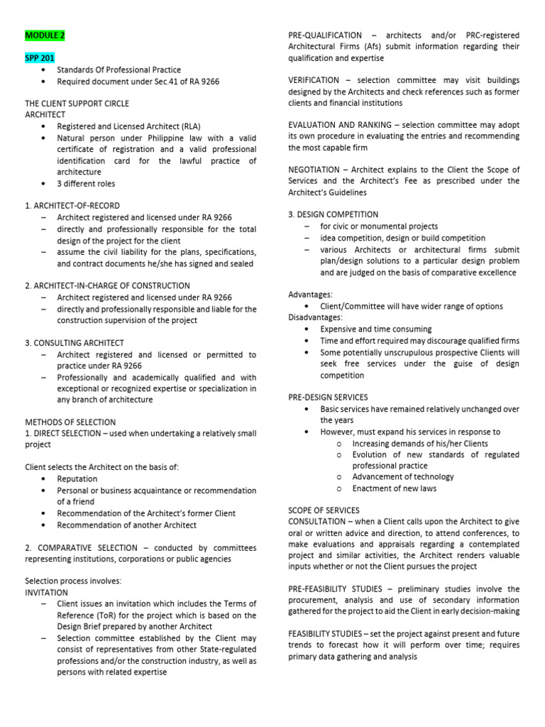 A157 FinalExamReviewer Module2-4 | PDF | Partnership | Architect