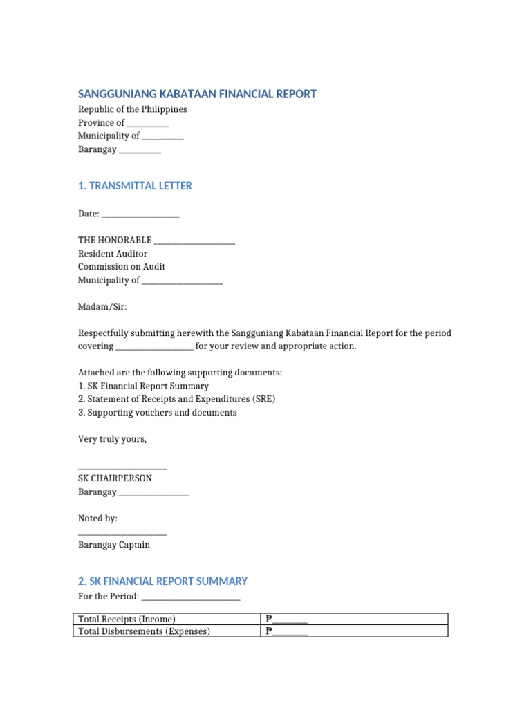 SK Financial Report Cover Documents | PDF