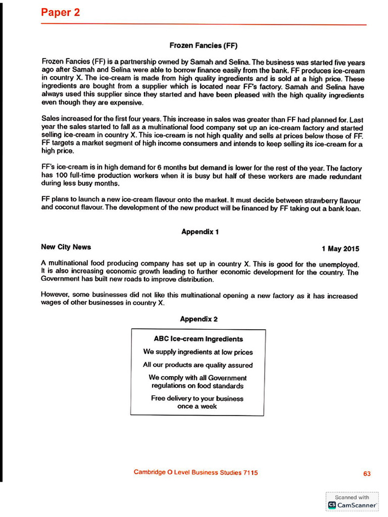 Business Paper 2 | PDF