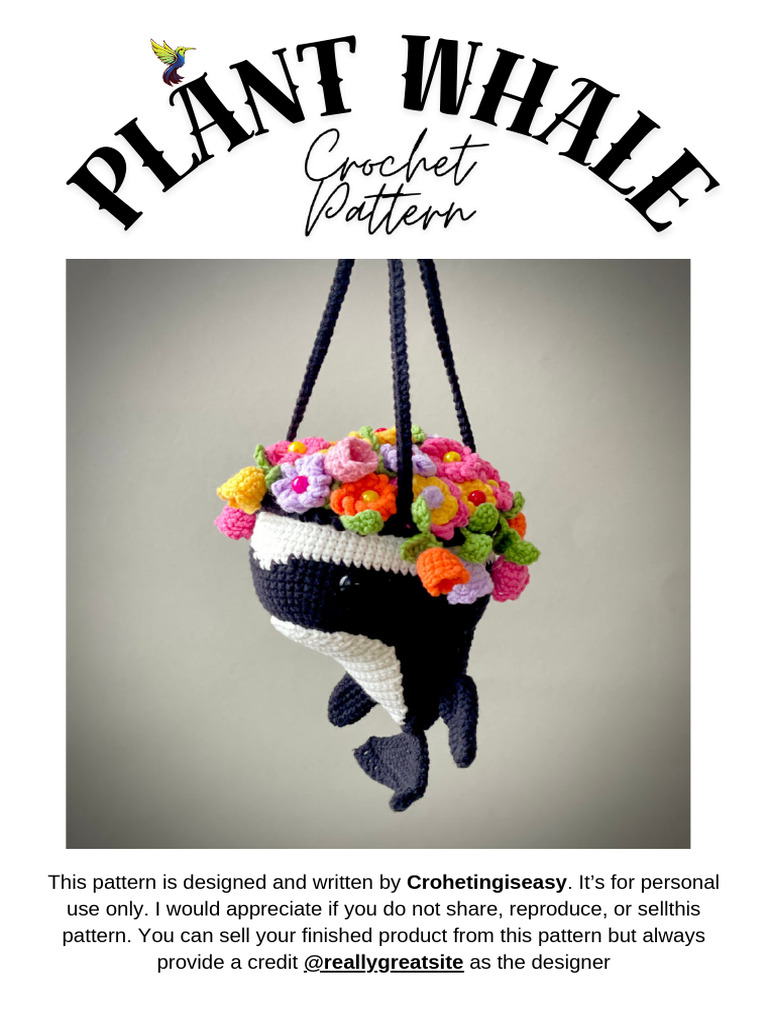 CrochetingIsEasy - Alina Volkova - Plant Whale | PDF | Needlework ...