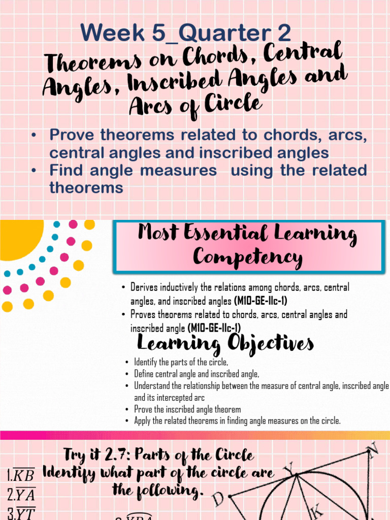 Circle Theorems: Angles and Arcs | PDF | Circle | Angle