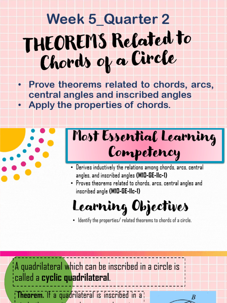 Student Copysy2526 Lesson q2w5 Chords Inscribed Angles Central Angles ...
