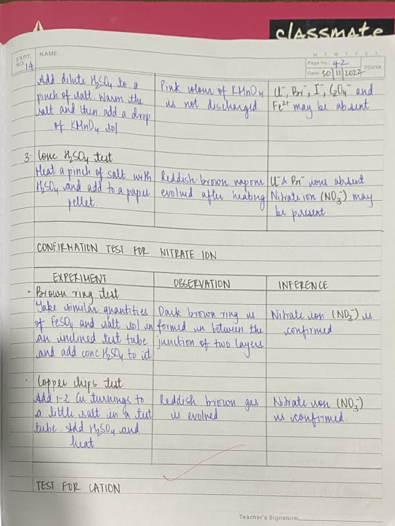 Chemistry Lab Record Notes Class 12 Cbse Photo | PDF | Electrical ...